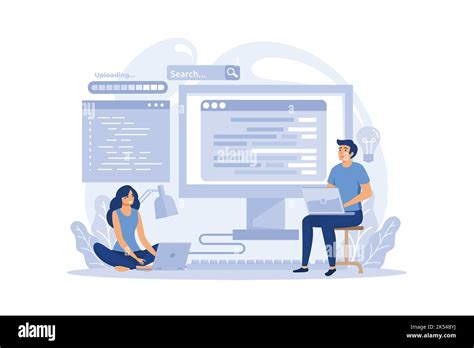 Programmer Concept Idea Of Coding Testing And Writing Program Stock