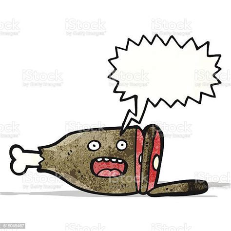 신체부위 Of 고기류 말풍선이 있는 문자가 말풍선을 고기에 대한 스톡 벡터 아트 및 기타 이미지 고기 귀여운 기이함