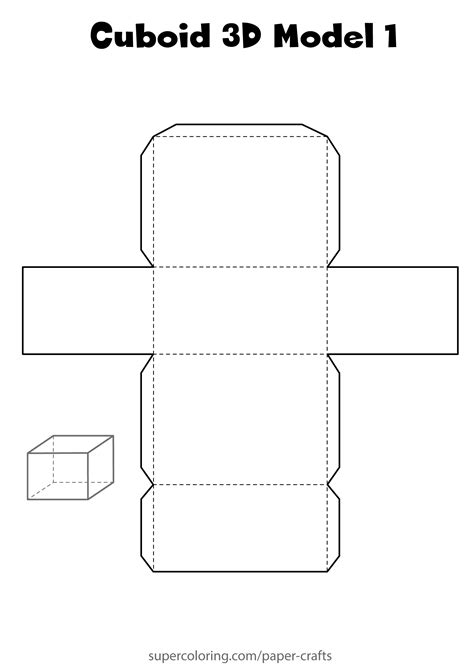 Cuboid 3d Paper Model Free Printable Papercraft Templates