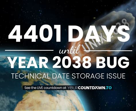 Countdown To Year 2038 Bug Technical Date Storage Issue