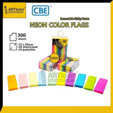 Cbe 14044 Mini Sticky Flag Sticky Notes 50mmx15mm Ready Stock