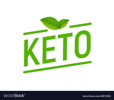 Keto Diet Lavel Icon High Ketogenic Protein Diet Vector Image
