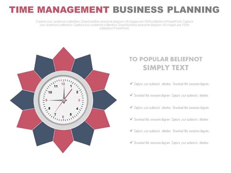 Pptx Clock For Time Management And Business Planning Flat Powerpoint Design PowerPoint