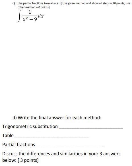 Solved Use Trigonometric Substitution To Evaluate Use Chegg