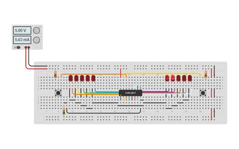 Circuit Design 4017 Led Cycle Tinkercad