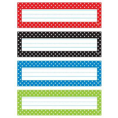 Trend Enterprises Polka Dots Desk Toppers Name Plates Wayfair Name