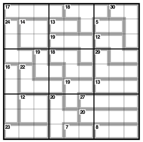 Killer Sudoku Printable Easy Sudoku Printable Killer