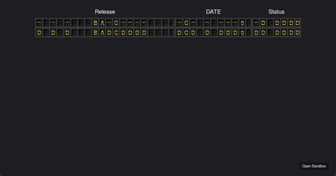 Split Flap Departure Board Codesandbox