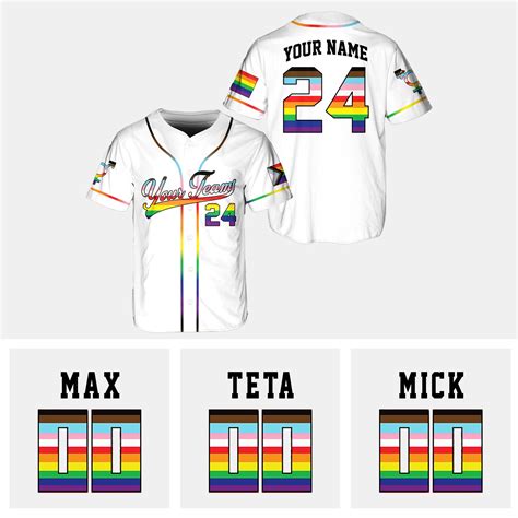 Custom Lgbt Pride Baseball Jersey Shirt