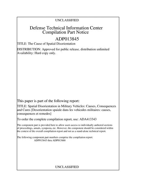 Pdf The Cause Of Spatial Disorientation