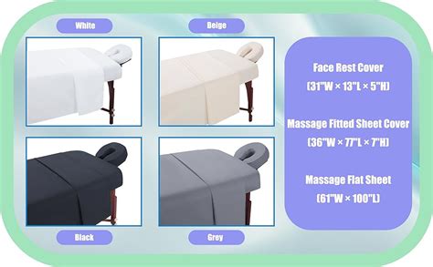 3 Piece Massage Table Sheets Set 2 Sets Microfiber Massage