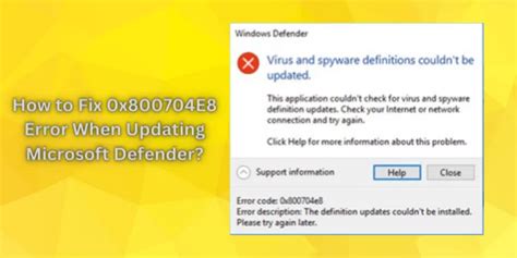 How To Fix 0x800704e8 Error When Updating Microsoft Defender Fixed 2024