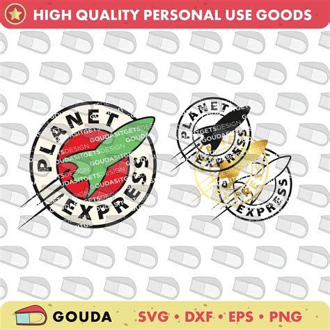 Planet Express Logos Svg Eps Dxf Png Futurama Craft Files Set Of Four Designs Etsy