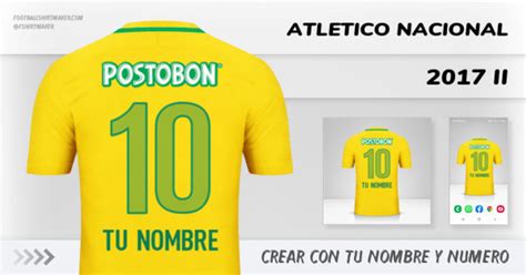 Camiseta Atletico Nacional 2017 II Crear con tu Nombre y Número