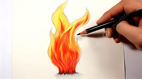 To Create A Simple Drawing Of A Flame With Pencil Background Fire