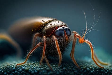 Microcosmic Marvel Hyper Realistic Close Up Of Tiny Insect In Macroscopic Detail Stock