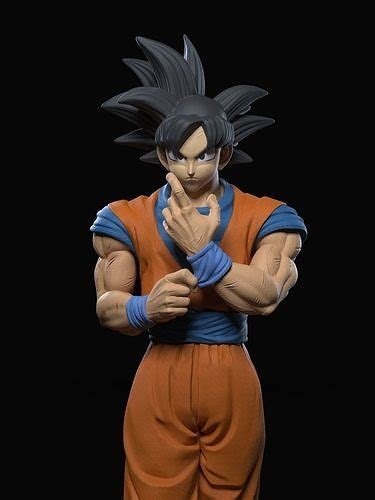 Dbz Goku And Goku Ssj2 Statue 3d 3d Model 3d Printable Cgtrader