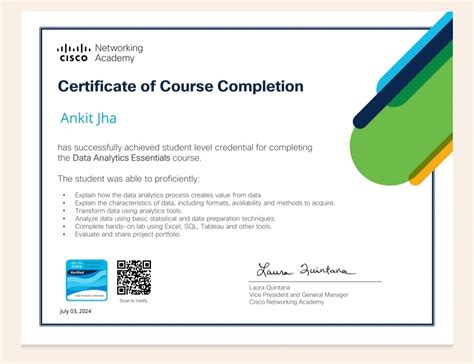 Ankit Jha On Linkedin Cisco Dataanalytics Certificateofcompletion Learningjourney