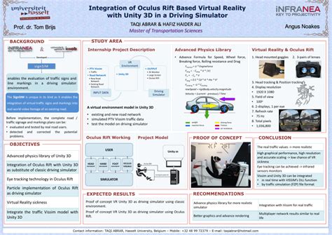pdf poster 2 integration of oculus rift based virtual reality with