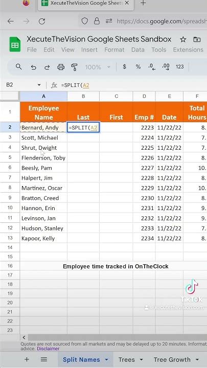How To Split Names In Gsheets Youtube