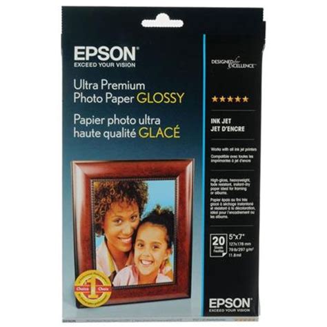 Epson Ultra Premium Glossy Photo Paper 5x7 20 Sheets S041945