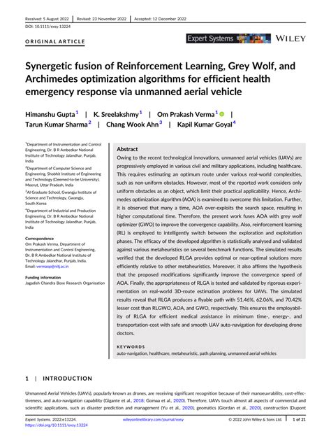 Synergetic Fusion Of Reinforcement Learning Grey Wolf And Archimedes