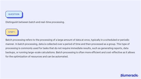 solved distinguish between batch and real time processing