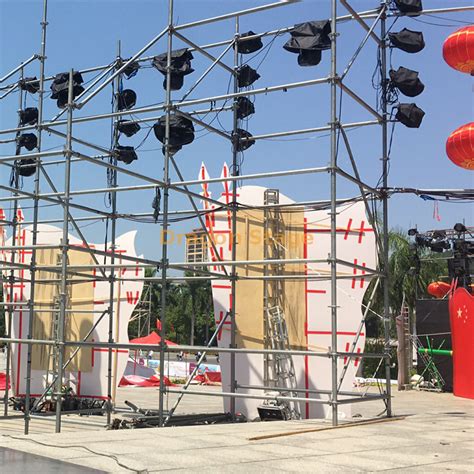 Layer Iron Galvanized Moving System Line Array Truss For Wedding Display Festival Exhibition
