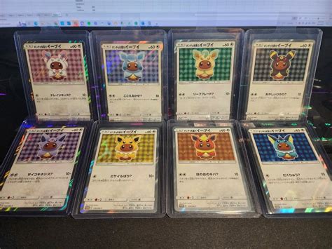 Pokemon Tcg Poncho Eevee Set Mint Sm Promo Japanese Hobbies And Toys Toys And Games On