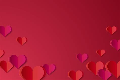 그라데이션 배경에 하트의 높은 품질의 종이 모양 당신의 디자인에 대한 사랑의 포스터 격리된 벡터 요소 2월에 대한 스톡 벡터