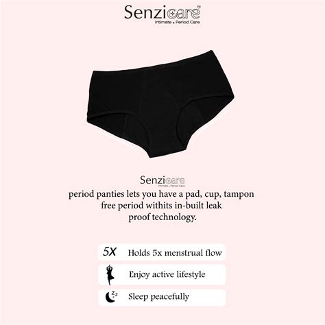 Senzicare Reusable Leak Proof Menstrual Period Panty For Women Senziwash