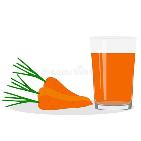Healthy Lifestyle Freshly Squeezed Juice In A Glass Carrot Stock