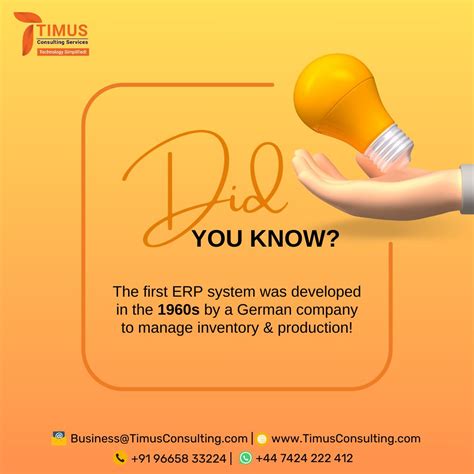 Timus Consulting Services On Linkedin Erp Funfact Facts