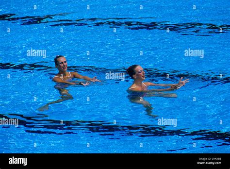 Synchronized Swimming Los Angeles Olympic Games 1984 Duet Stock