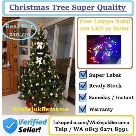 Jual Pohon Natal 210 Cm Pohon Natal 2 1 M Pohon Natal 7 Feet 7 Ft