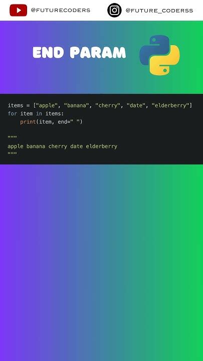 Pythons Print Secret Master The End Parameter For Seamless Outputs Pythonprint