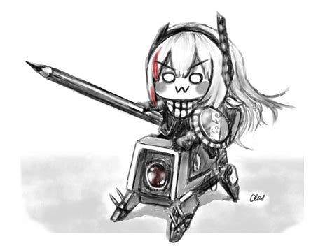 M4 Sopmod Ii Dinergate And M4 Sopmod Ii Jr Girls Frontline Drawn