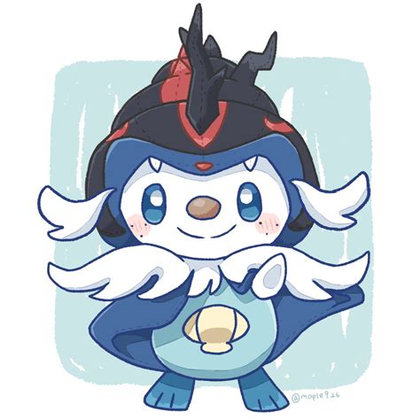 「ヒスイダイケンキのポンチョ 」かなのイラスト