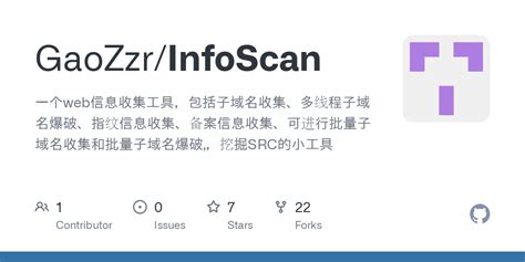 Github Gaozzr Infoscan Web