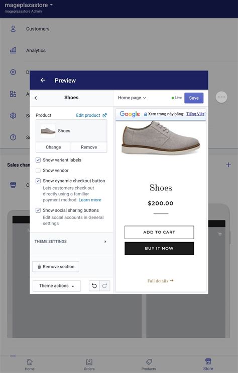 how to remove dynamic sections on shopify