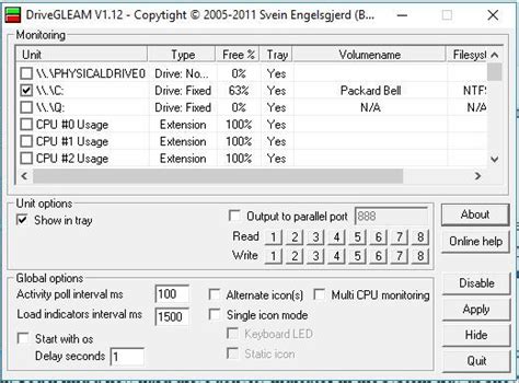 Disk Activity Monitor Indicator For Windows 10