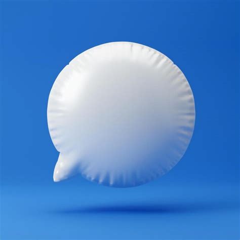 Icono De Mensaje Inflado Aislado Sobre Fondo Azul 3d Rendering Foto