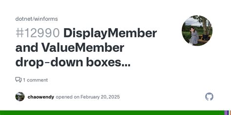 DisplayMember And ValueMember Drop Down Boxes Cannot Be Expanded When