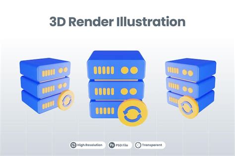 d renderizar o ícone do servidor de banco de dados o ícone do arquivo de backup isolado
