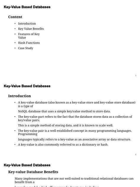 Key Value Based Databases Pdf No Sql Databases