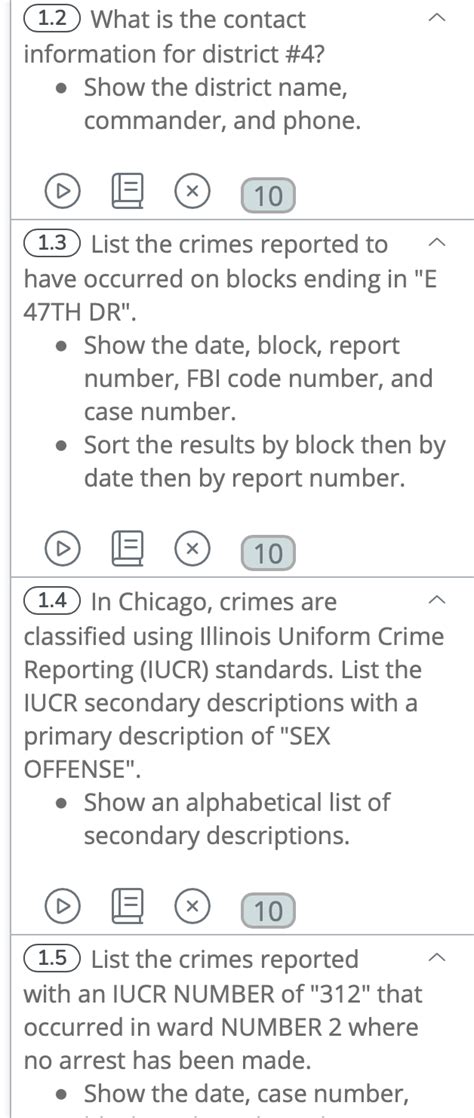 queries with restrictions assessment this database