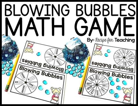 Blowing Bubbles Math Game Free Counting Activity