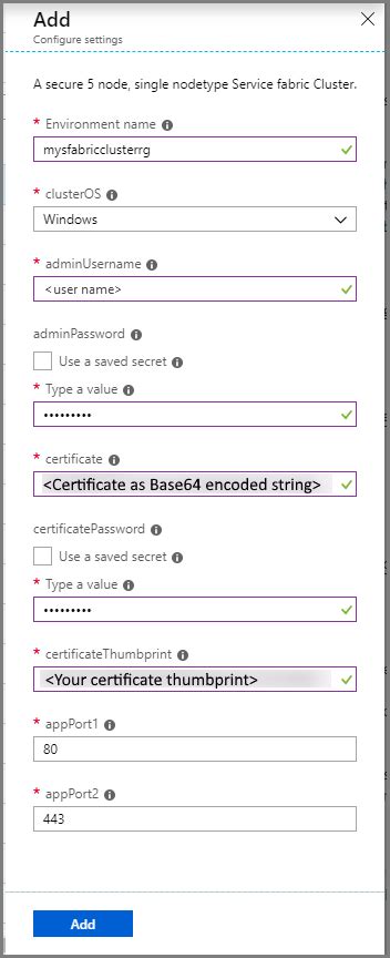 Service Fabric 클러스터 환경 만들기 Azure Devtest Labs Microsoft Learn