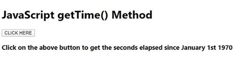 Javascript Gettime 方法