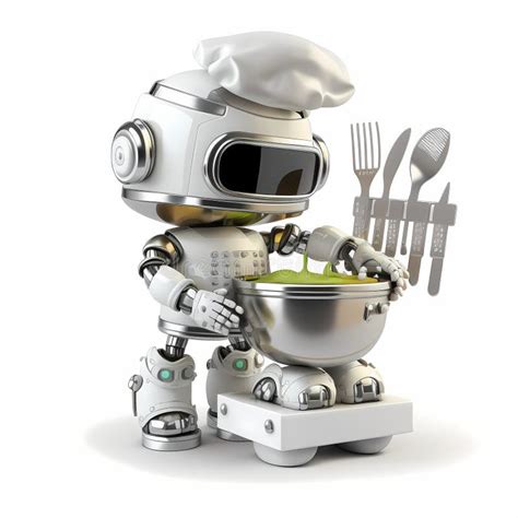 Tiny Chef Robot Generative Ai Stock Illustration Illustration Of Metal Industrial 272611149